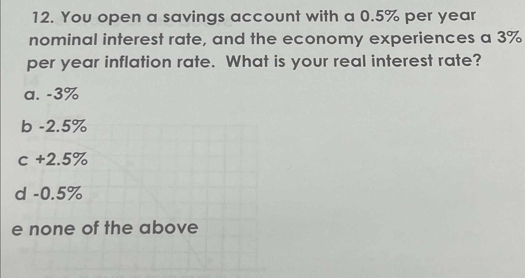 Solved You open a savings account with a 0.5% ﻿per year | Chegg.com