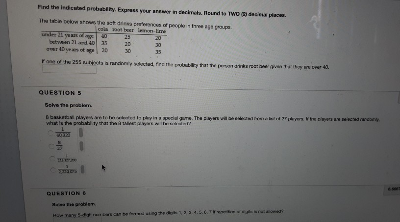 Solved Find the indicated probability. Express your answer | Chegg.com