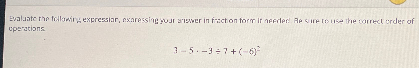 Solved Evaluate the following expression, expressing your | Chegg.com