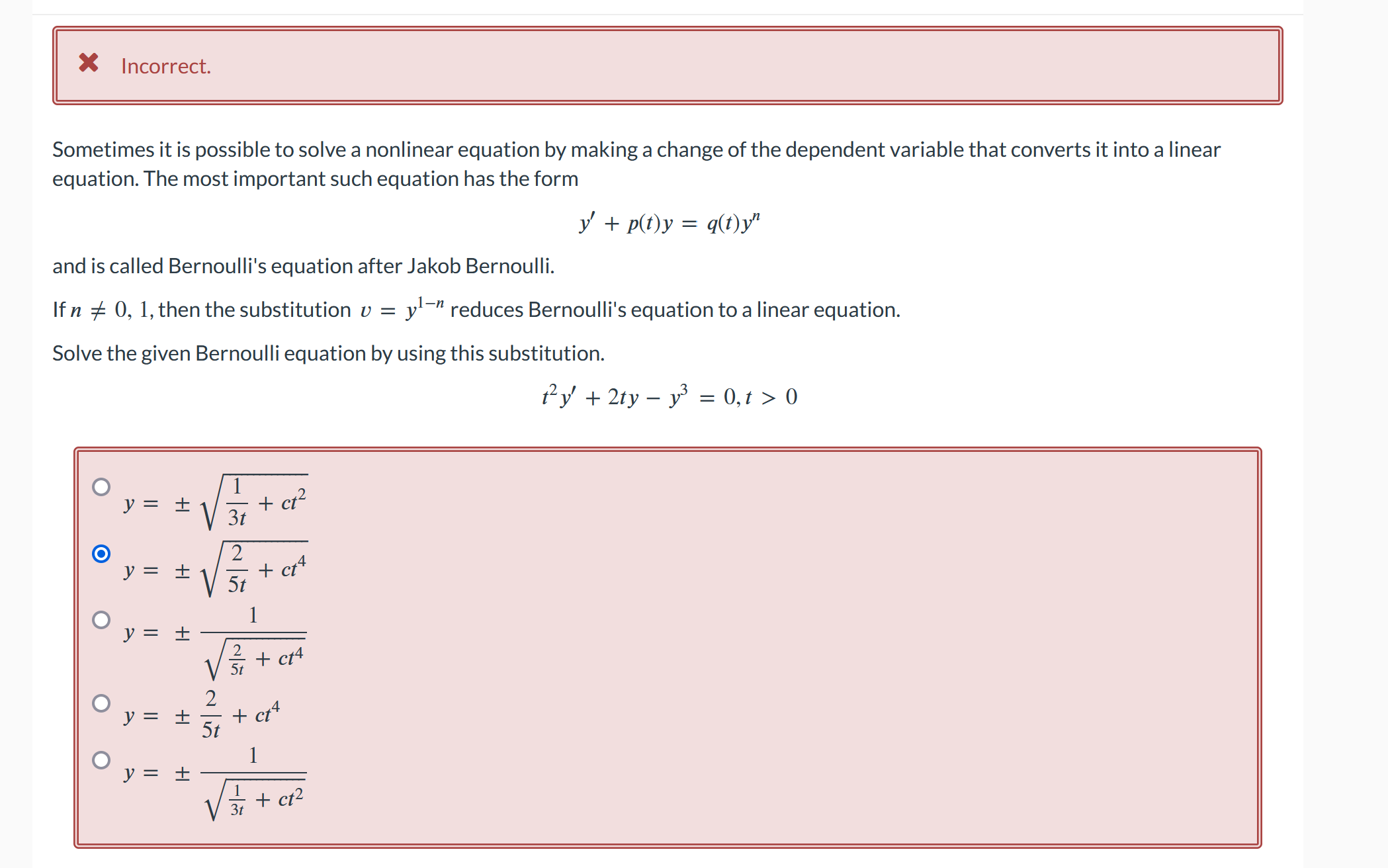 Sometimes it is ﻿possible to ﻿solve a nonlinear | Chegg.com