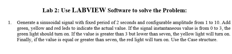 Solved Lab 2: Use LABVIEW Software to solve the problem: 1. | Chegg.com