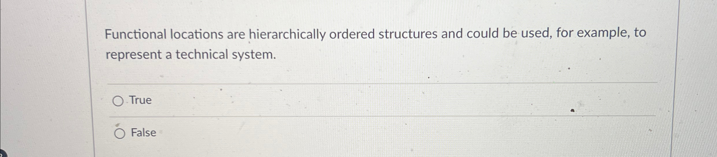 Solved Functional locations are hierarchically ordered | Chegg.com