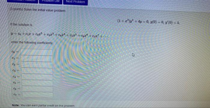 Solved (3 points) Solve the initial value problem If the | Chegg.com