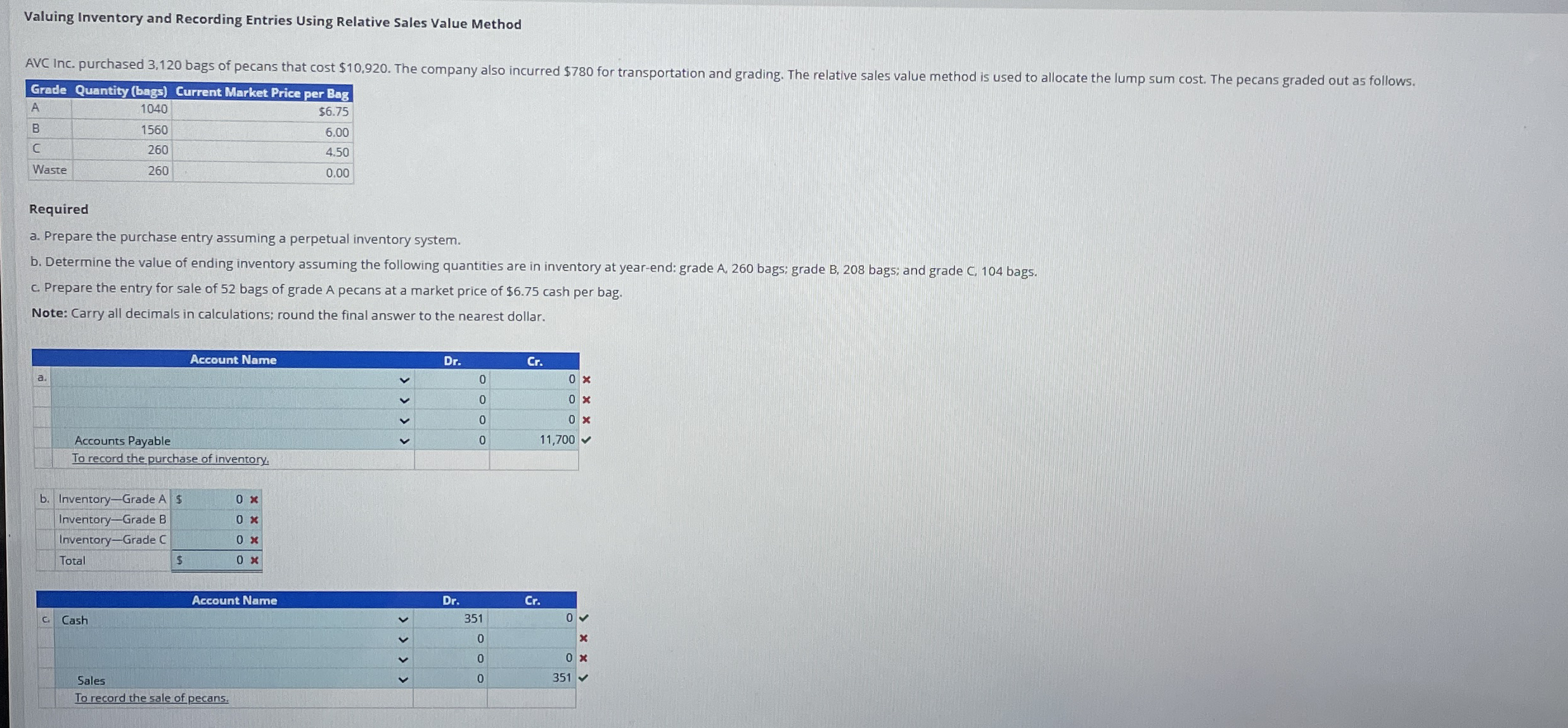 Solved Valuing Inventory and Recording Entries Using | Chegg.com