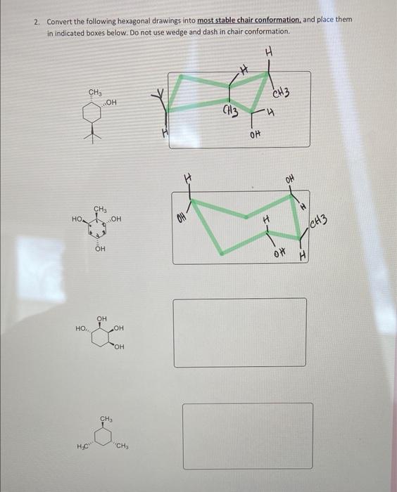 Solved 2. Convert the following hexagonal drawings into most | Chegg.com