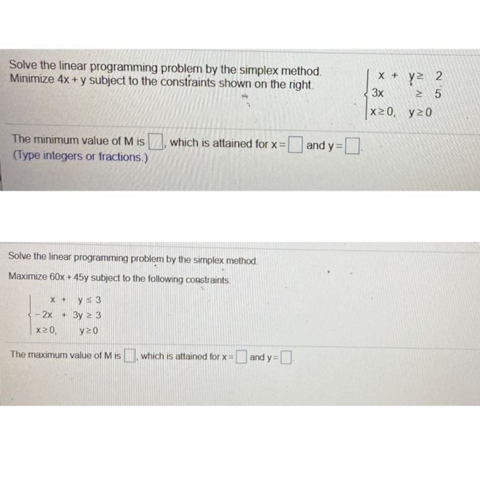 Solved Solve the linear programming problem by the simplex | Chegg.com
