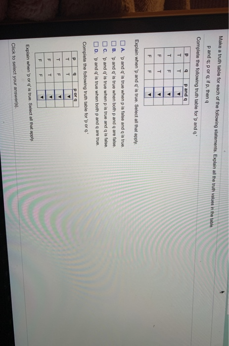 Solved Make a truth table for each of the following | Chegg.com