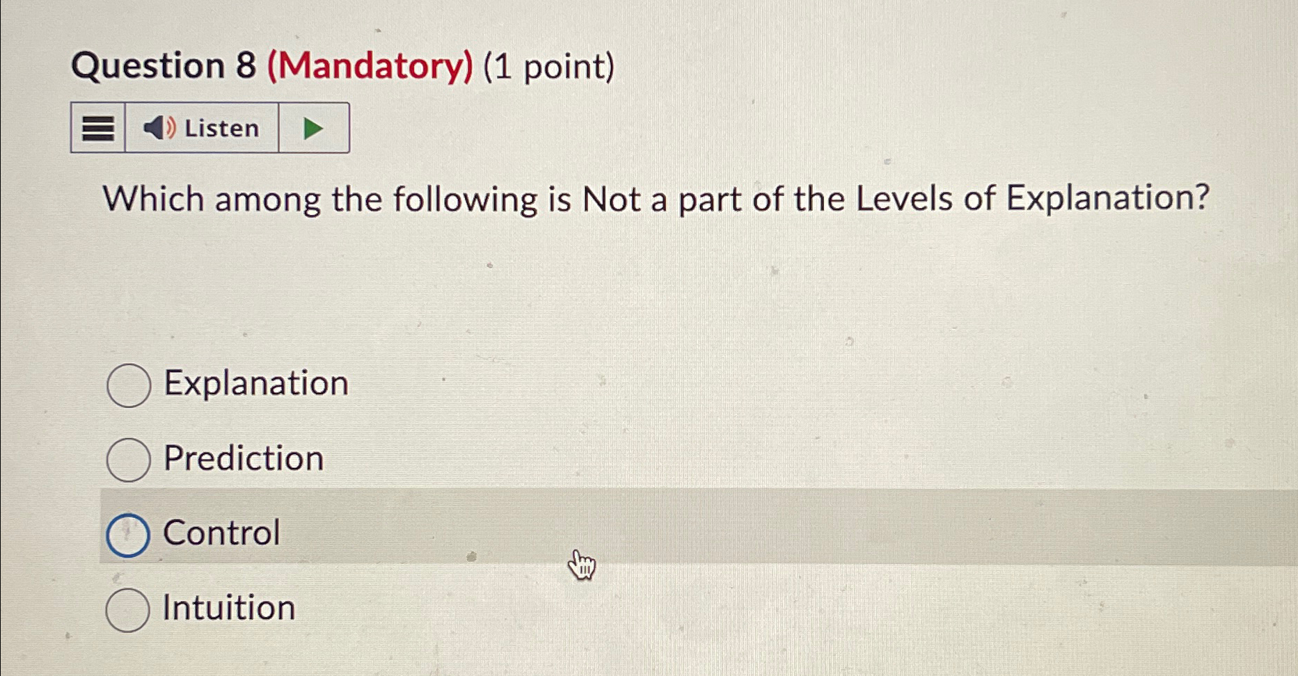 Solved Question 8 (Mandatory) (1 ﻿point)Which among the | Chegg.com