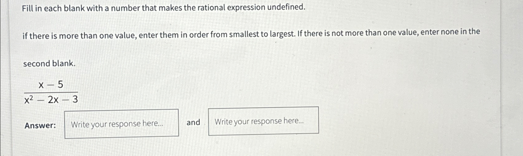 Fill in each blank with a number that makes the | Chegg.com