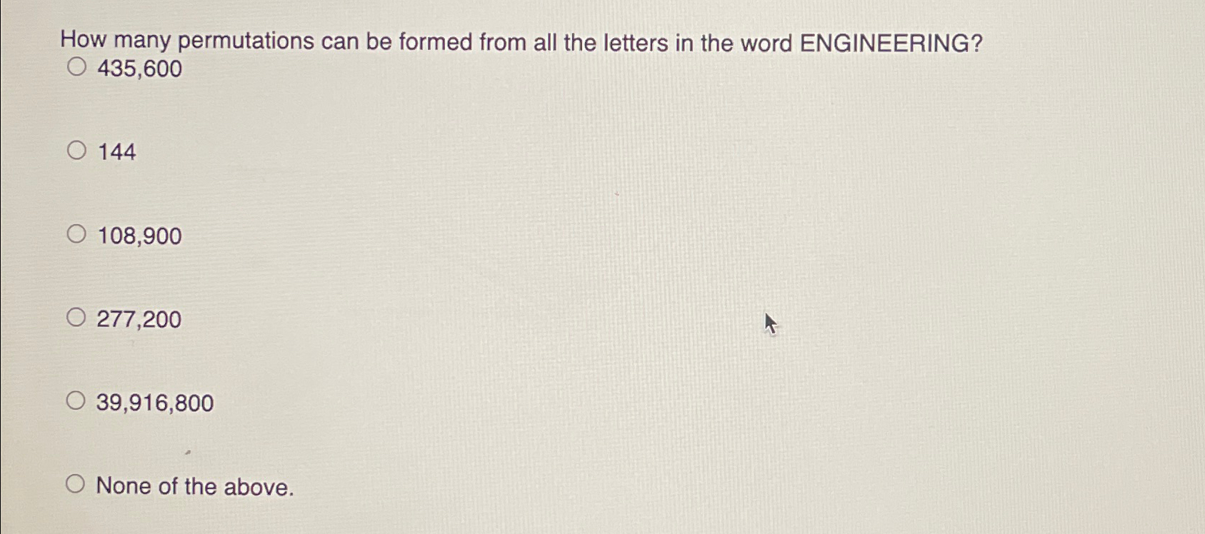 Solved How many permutations can be formed from all the | Chegg.com