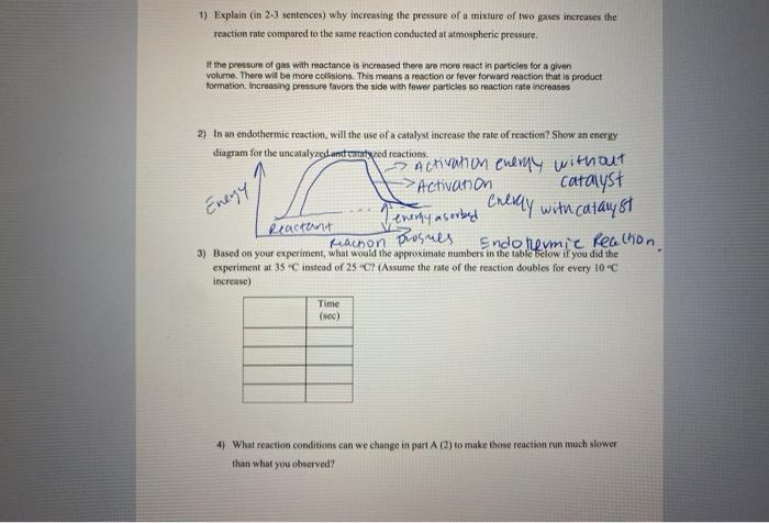 Solved Part B: Effect of Temperature (Alka Seltzer Tablets) | Chegg.com