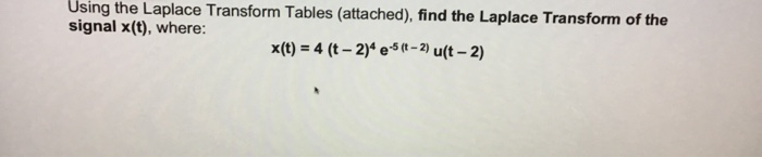 Solved Using the Laplace Transform Tables (attached), find | Chegg.com