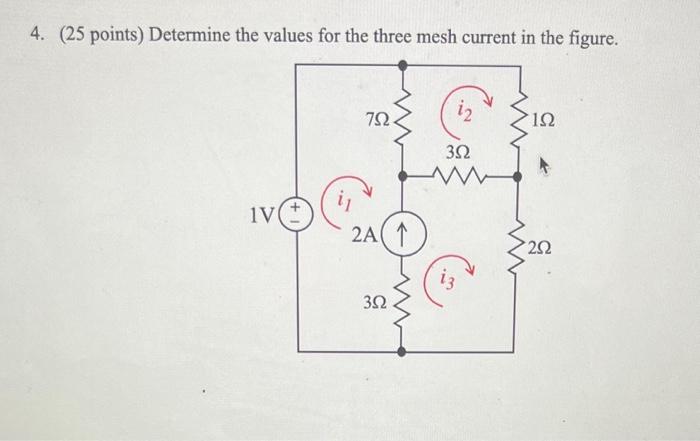 Solved 4. ( 25 points) Determine the values for the three | Chegg.com