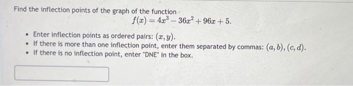 Solved Find the inflection points of the graph of the | Chegg.com