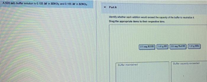 Solved A 520 mL buffer solution is 0.105 M in HNO2 and 0.165 | Chegg.com