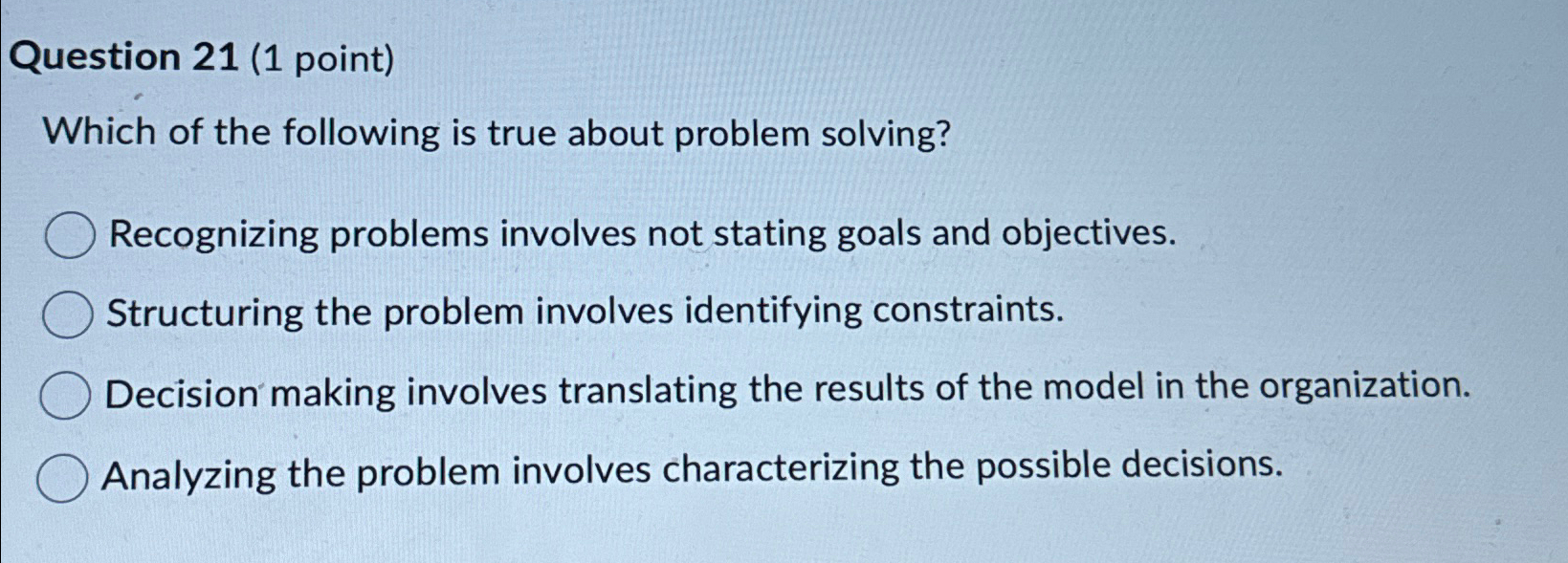 Solved Question 21 (1 ﻿point)Which of the following is true | Chegg.com