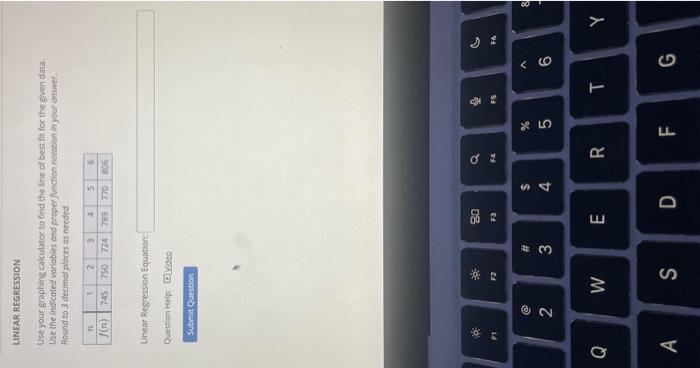 Solved LINEAR REGRESSION Use your graphing calculator to | Chegg.com