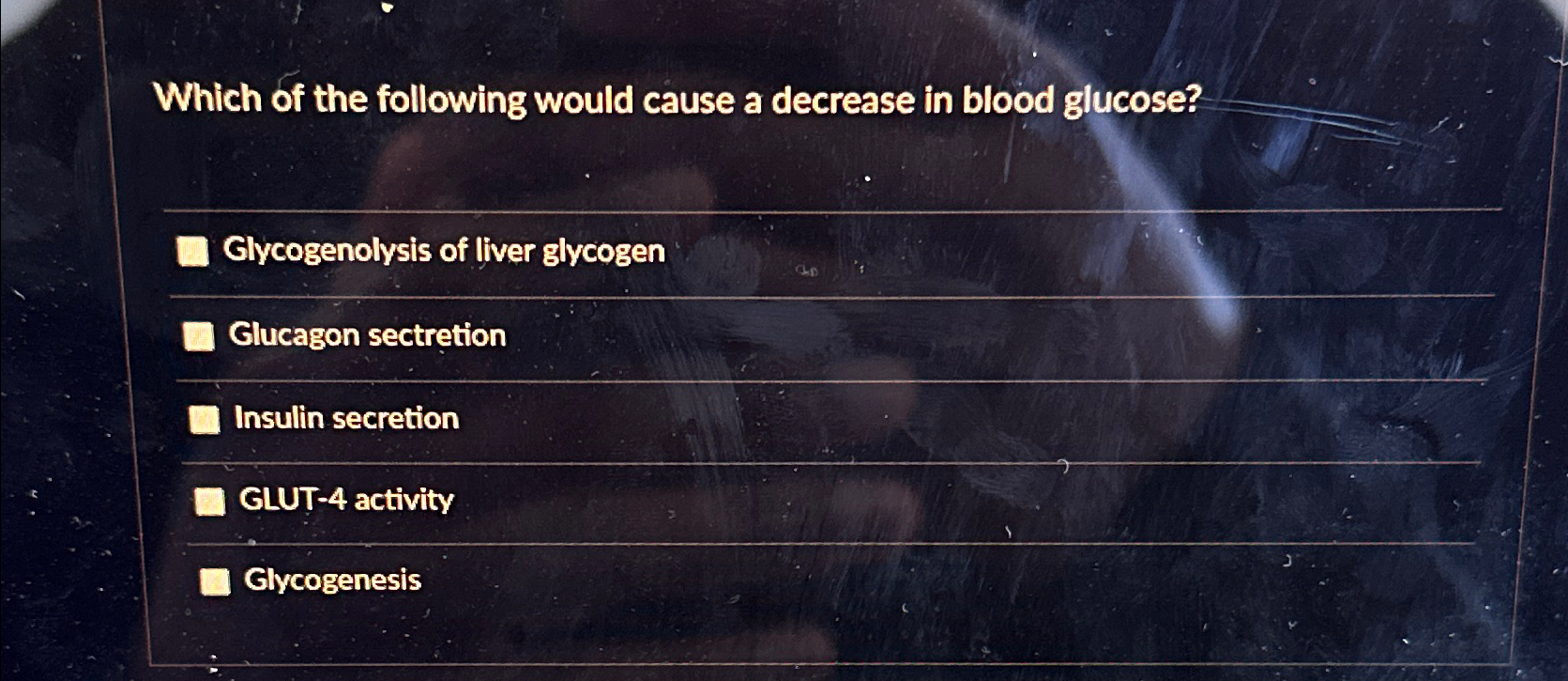 Solved Which of the following would cause a decrease in | Chegg.com