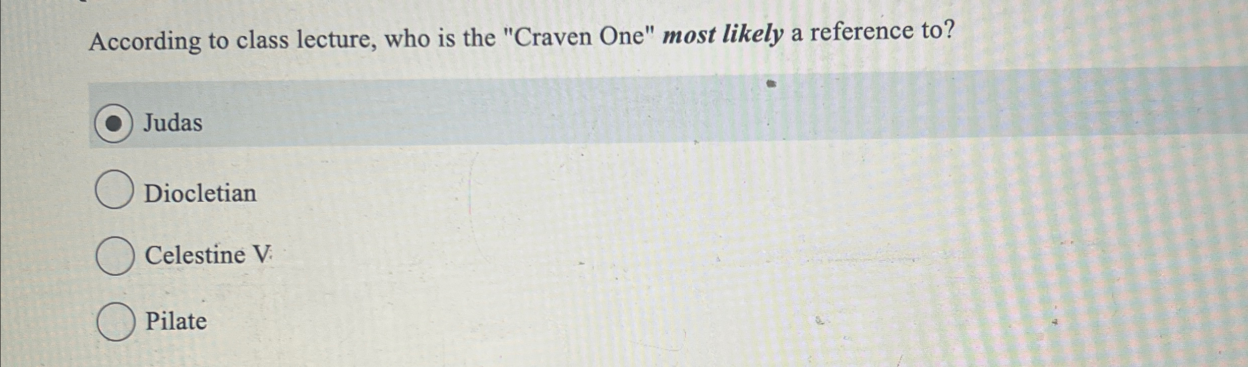 Solved According to class lecture, who is the "Craven One" | Chegg.com