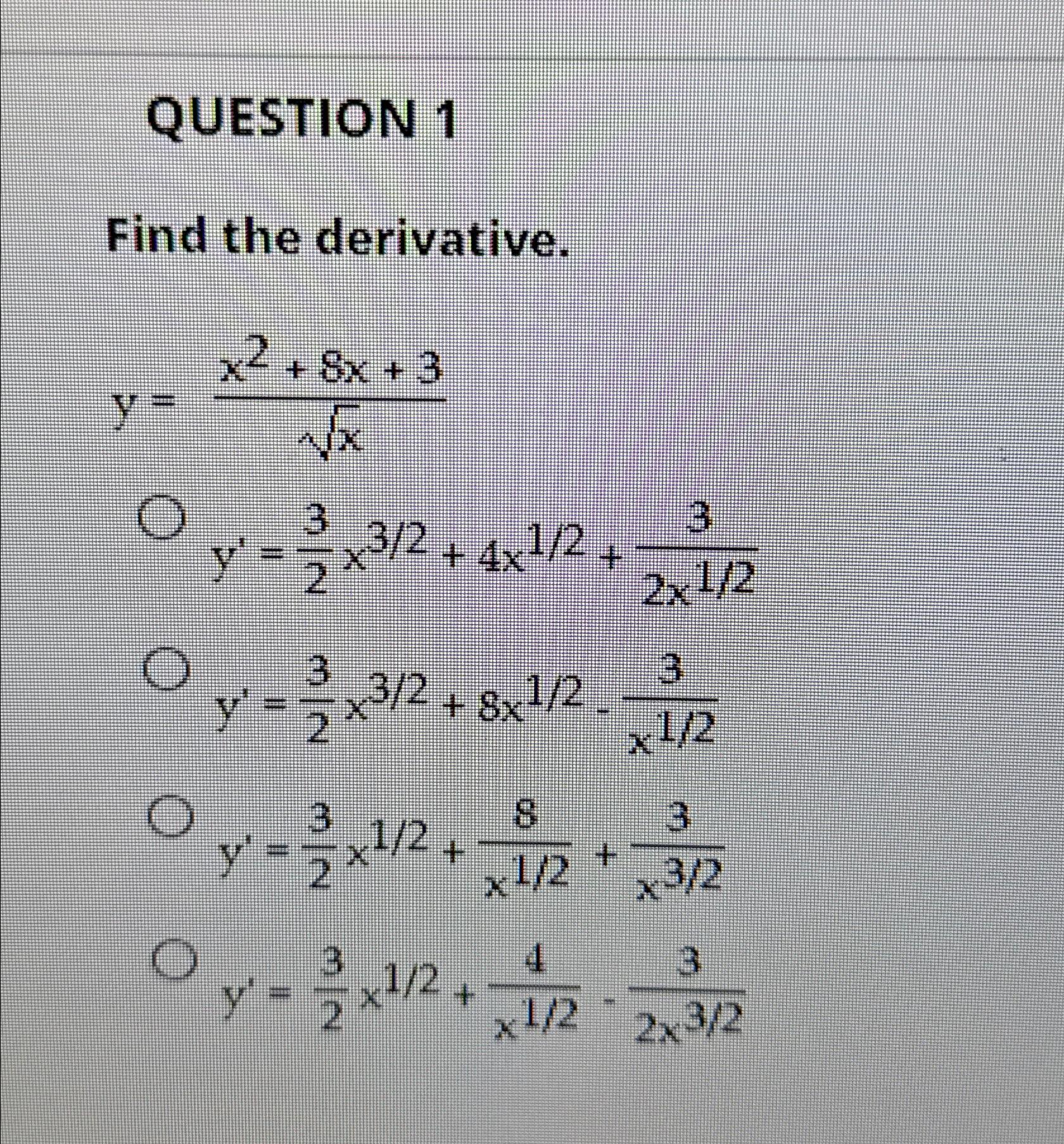 Solved QUESTION 1Find the | Chegg.com