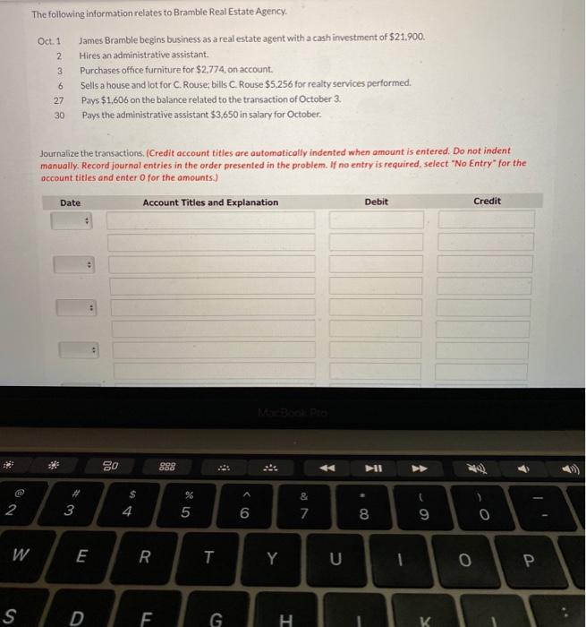 Solved 2 The following information relates to Bramble Real | Chegg.com