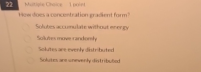 22Multiple Choice 1 ﻿pointHow does a concentration | Chegg.com