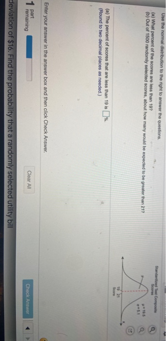 Solved Use the normal distribution to the right to answer | Chegg.com