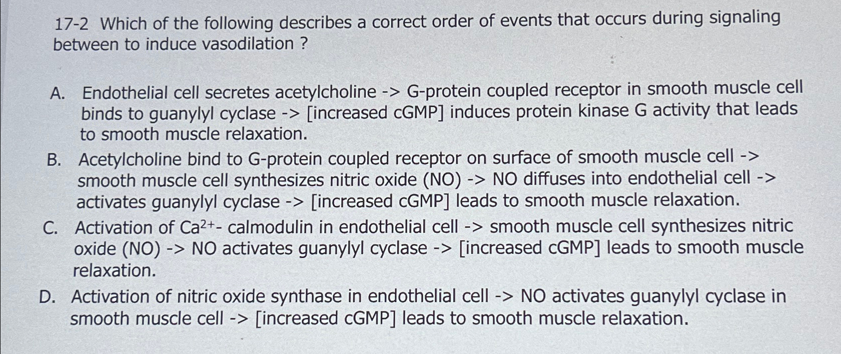 Solved 17-2 ﻿Which of the following describes a correct | Chegg.com