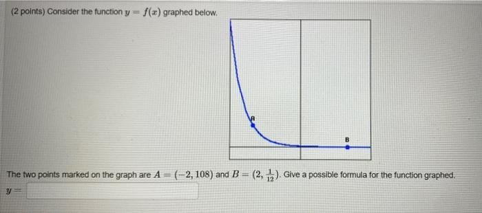 Solved Consider the function y = f(x) graphed below.The two | Chegg.com