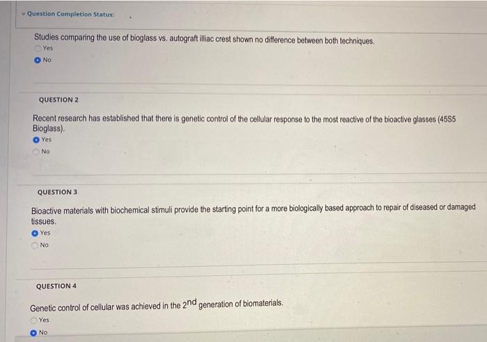 Solved Studies comparing the use of bioglass vs, autograft | Chegg.com