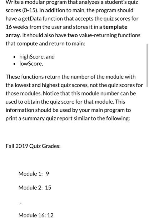 Solved you should use template array do it the simplest way | Chegg.com