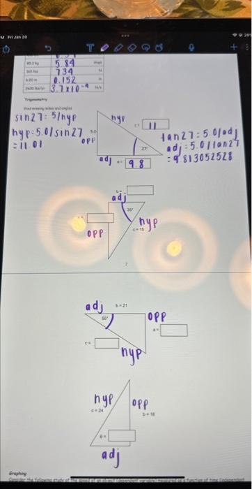 Solved Find missing sides and angles using Sin,Cos,Tan | Chegg.com