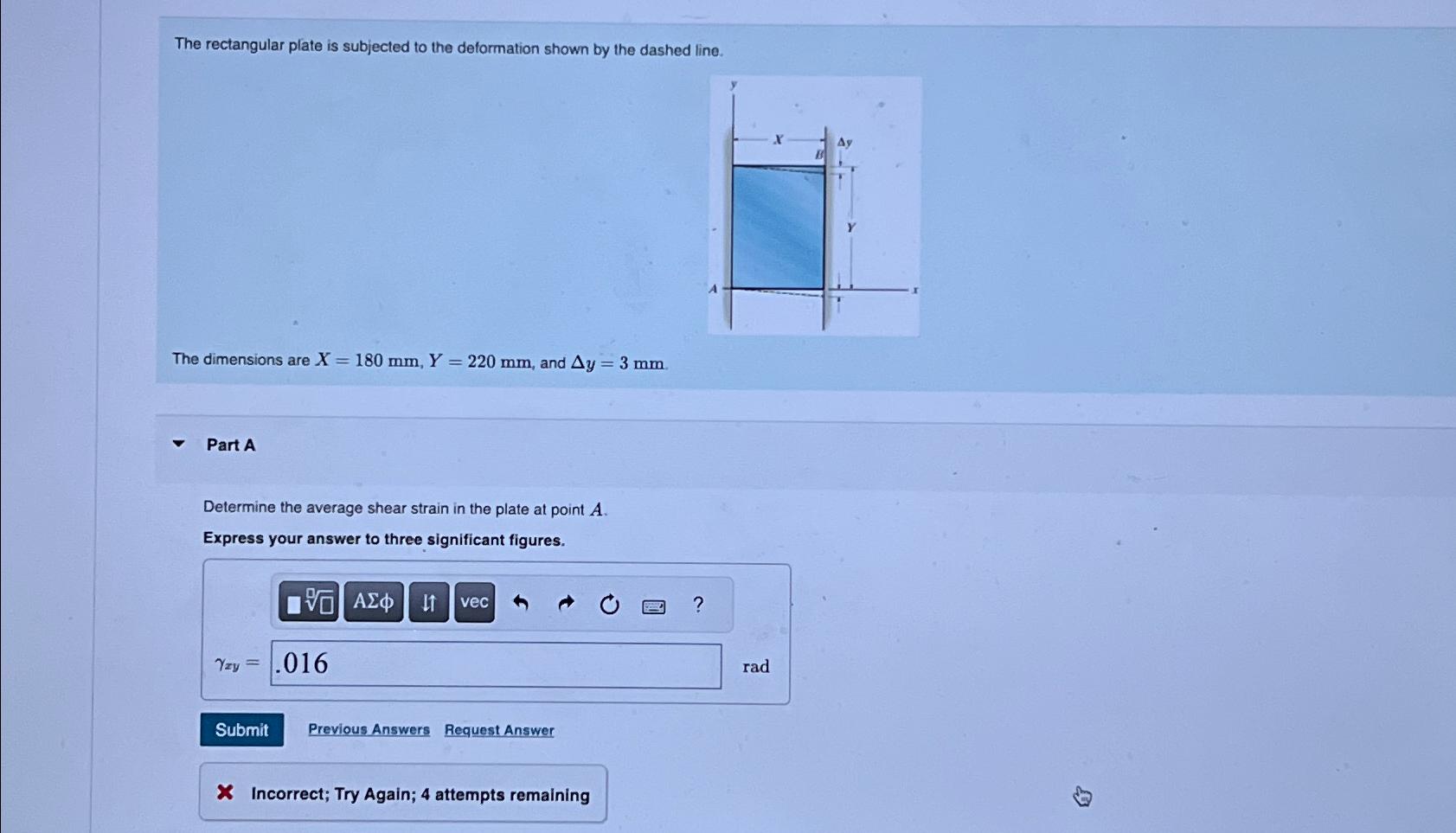 The rectangular plate is subjected to the deformation | Chegg.com