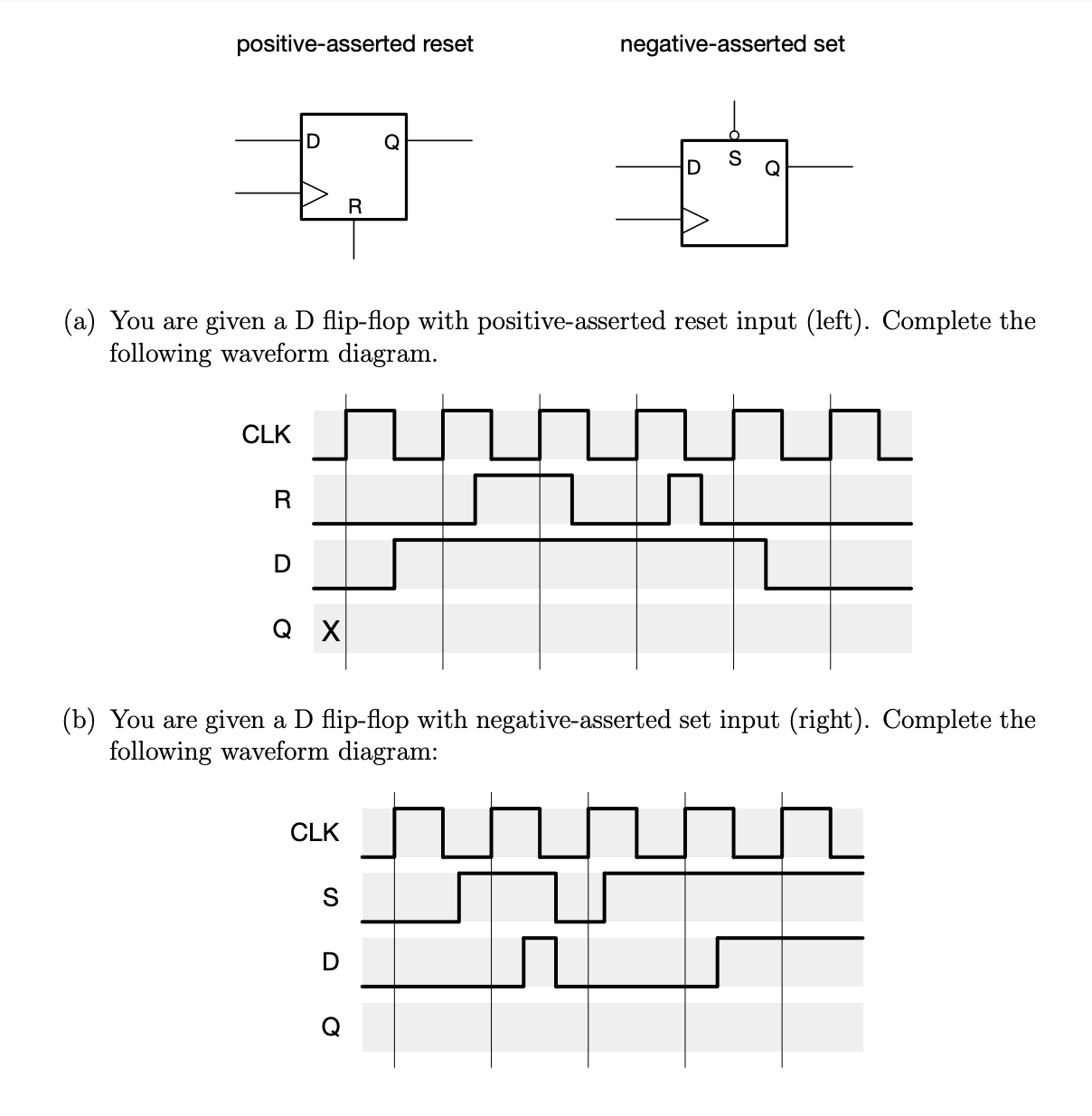 (a) ﻿You are given a D flip-flop with | Chegg.com