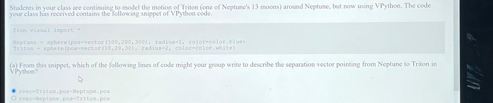 Solved Students in your class are continuing to model the | Chegg.com