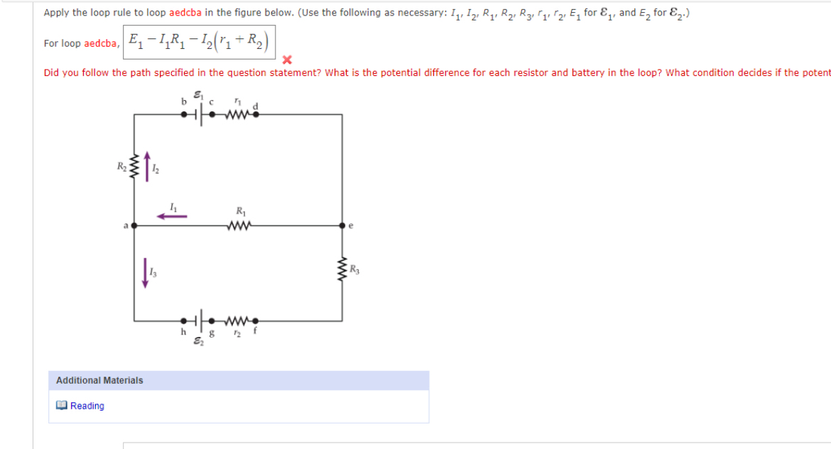 Solved Apply the loop rule to loop aedcba in the figure | Chegg.com