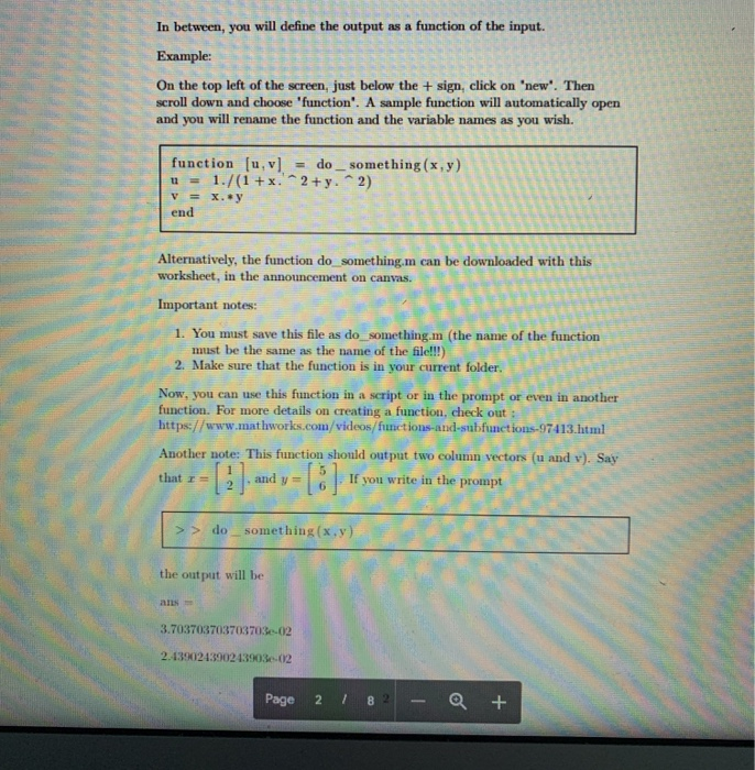 Solved 2 : Unnamed Functions The syntax is a bit trickier, | Chegg.com