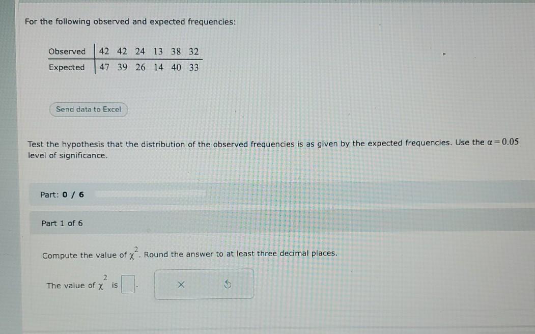 Solved For the following observed and expected frequencies: | Chegg.com