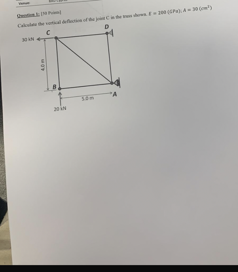 Solved Venue:Question 1: [50 ﻿Points]Calculate the vertical | Chegg.com