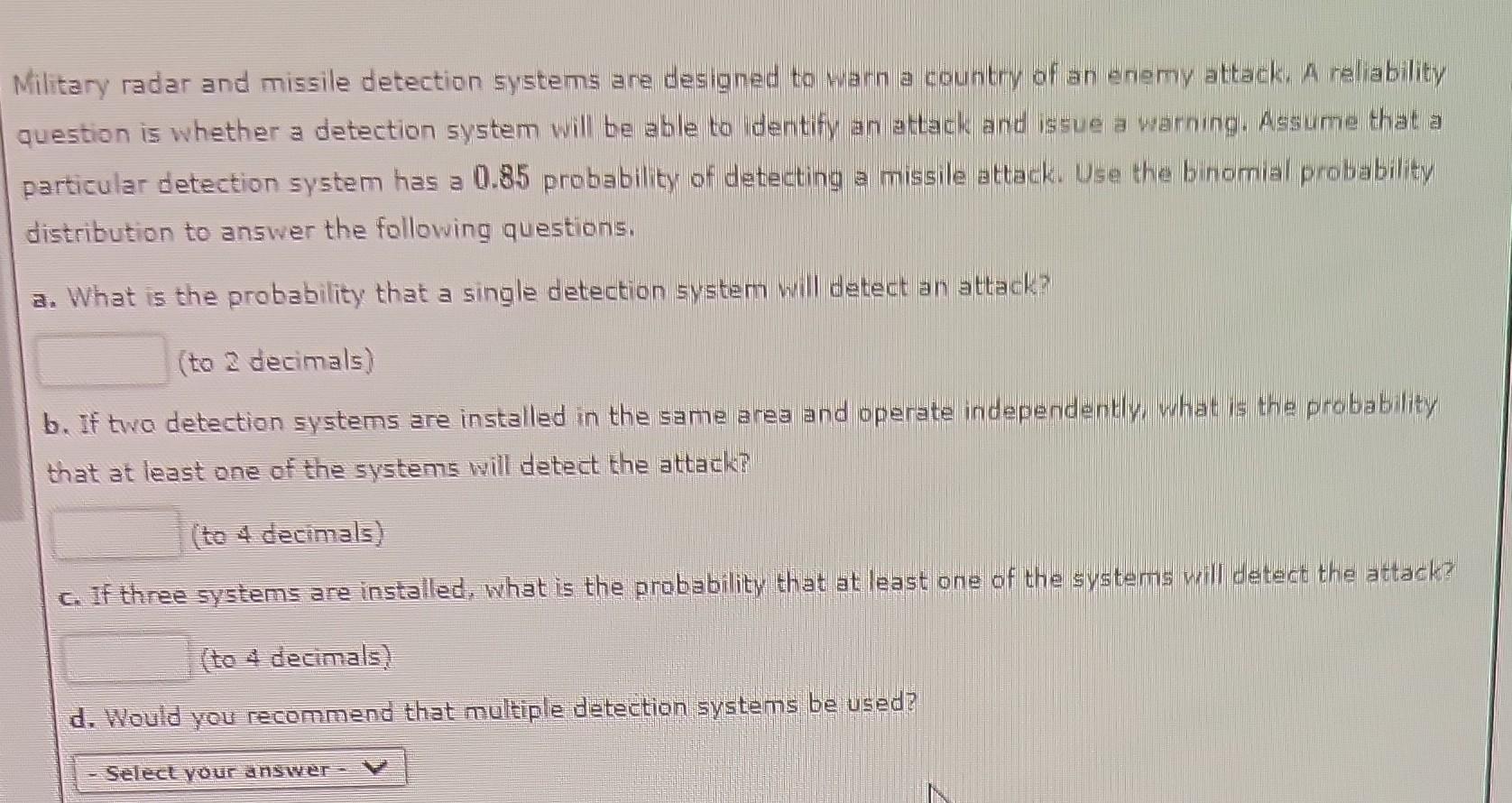 Solved Military radar and missile detection systems are | Chegg.com
