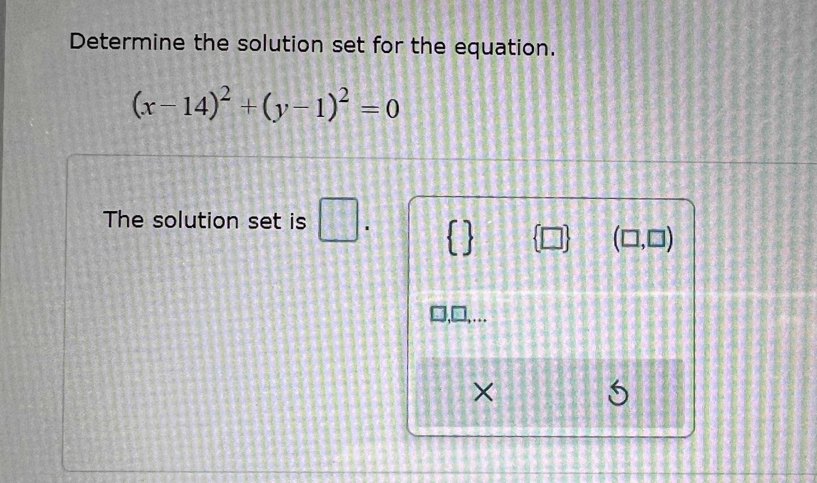 Solved Determine the solution set for the | Chegg.com
