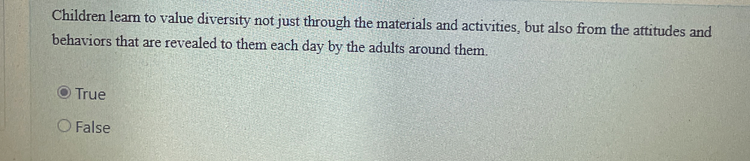 Solved Children learn to value diversity not just through | Chegg.com