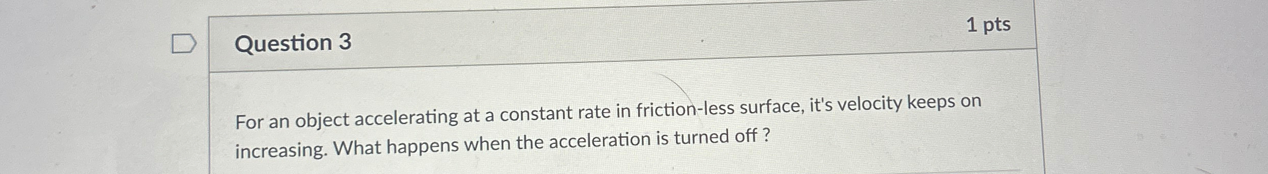 Solved Question 31 ﻿ptsFor an object accelerating at a | Chegg.com
