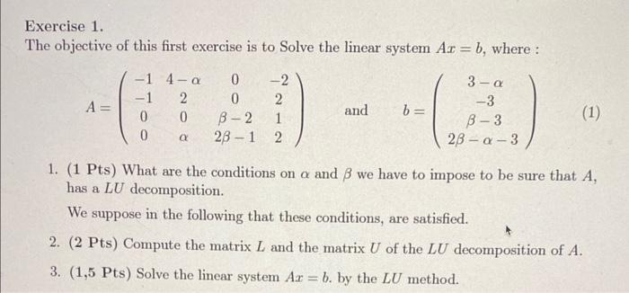Solved Exercise 1. The objective of this first exercise is | Chegg.com