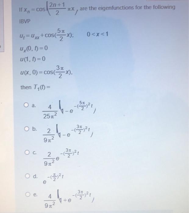 Solved If xn =COS 2n +1 2 nx, ax, are the eigenfunctions for | Chegg.com