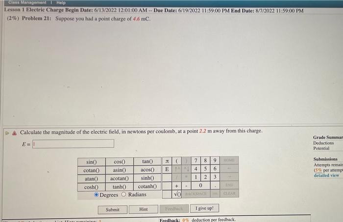 Solved Class Management | Help esson 1 Electric Charge Begin | Chegg.com