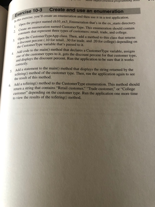 Solved - CustomerTypeApp.java - Notepad File Edit Format | Chegg.com