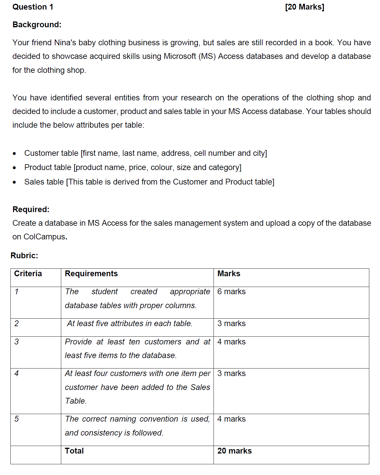 Solved Answer the following questions based on the database | Chegg.com