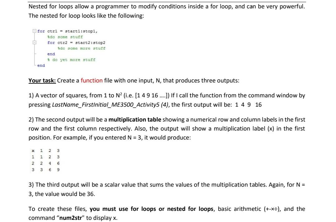 Solved Nested For Loops Allow A Programmer To Modify 6370