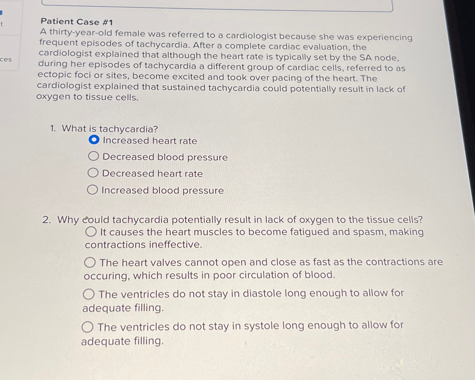 Solved Patient Case #1A thirty-year-old female was referred | Chegg.com
